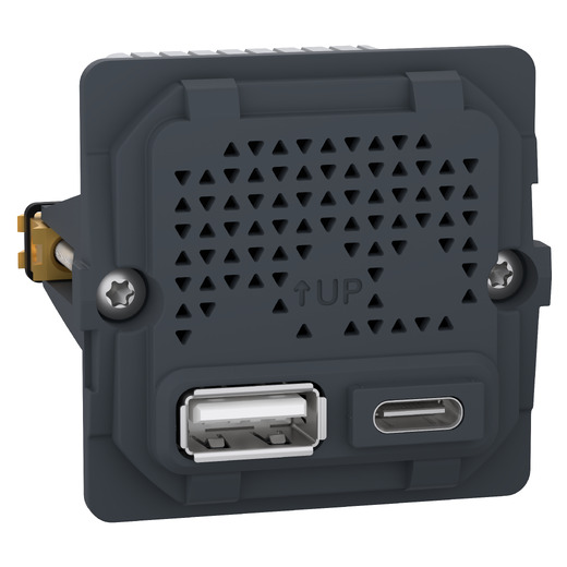 LK FUGA® dobbelt USB-lader type A+C, 21W, uden afdækning