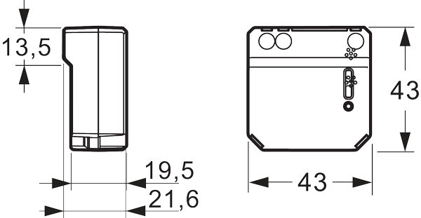 Wiser trådløs lysdæmper for indbygning (Puck)