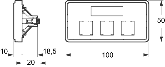 Actassi Dataudtag LK FUGA® dataudtag uden konnektor f/3 Actassi