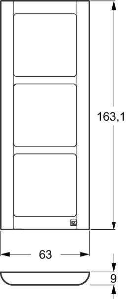 LK FUGA® design ramme SOFT 63 3 modul