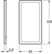 LK FUGA® design ramme SLIM 55 plast 1 x 2 modul